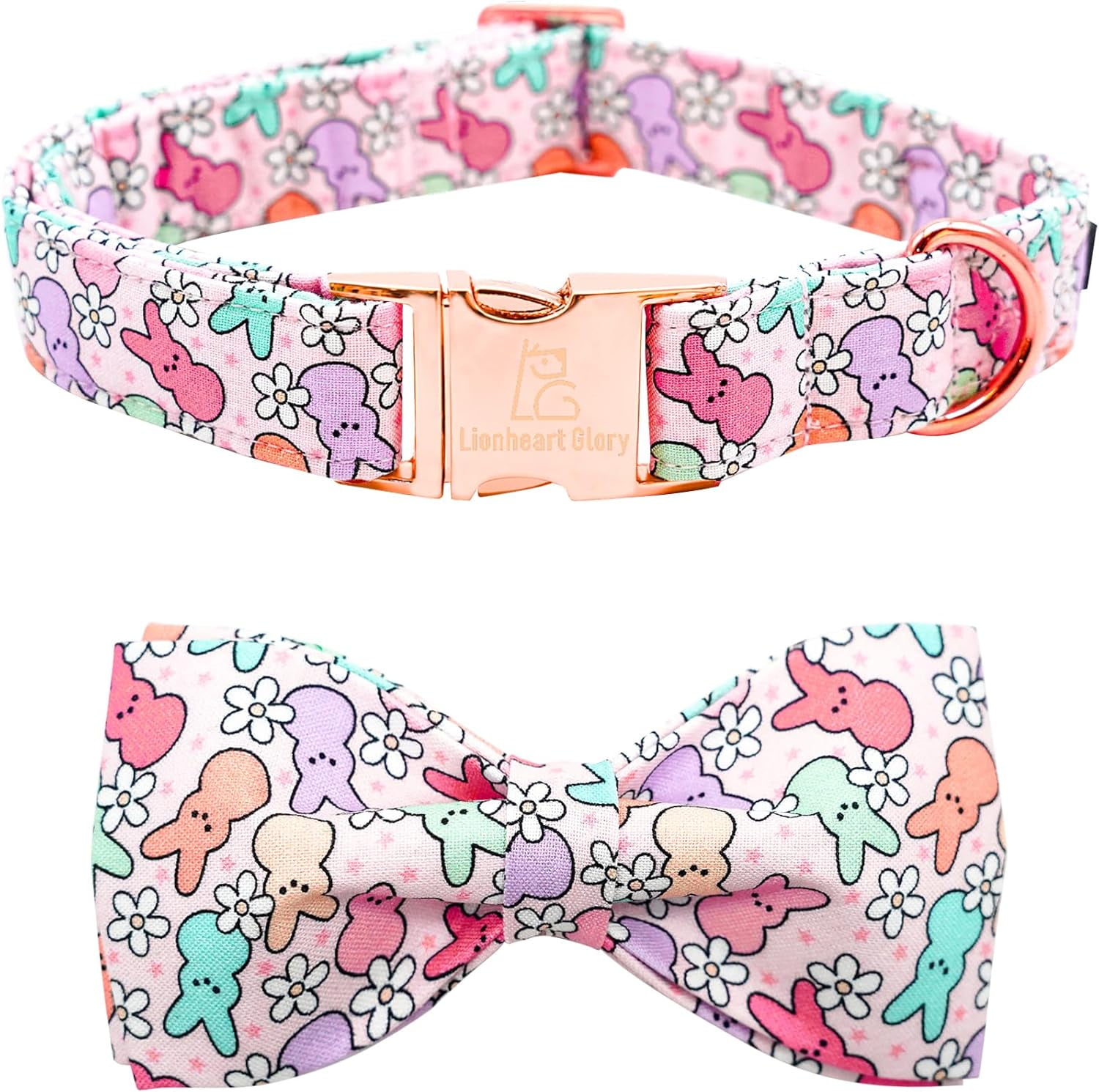 Lionheart Glory Easter Day Dog Collar with Bowtie for Large Dogs ...