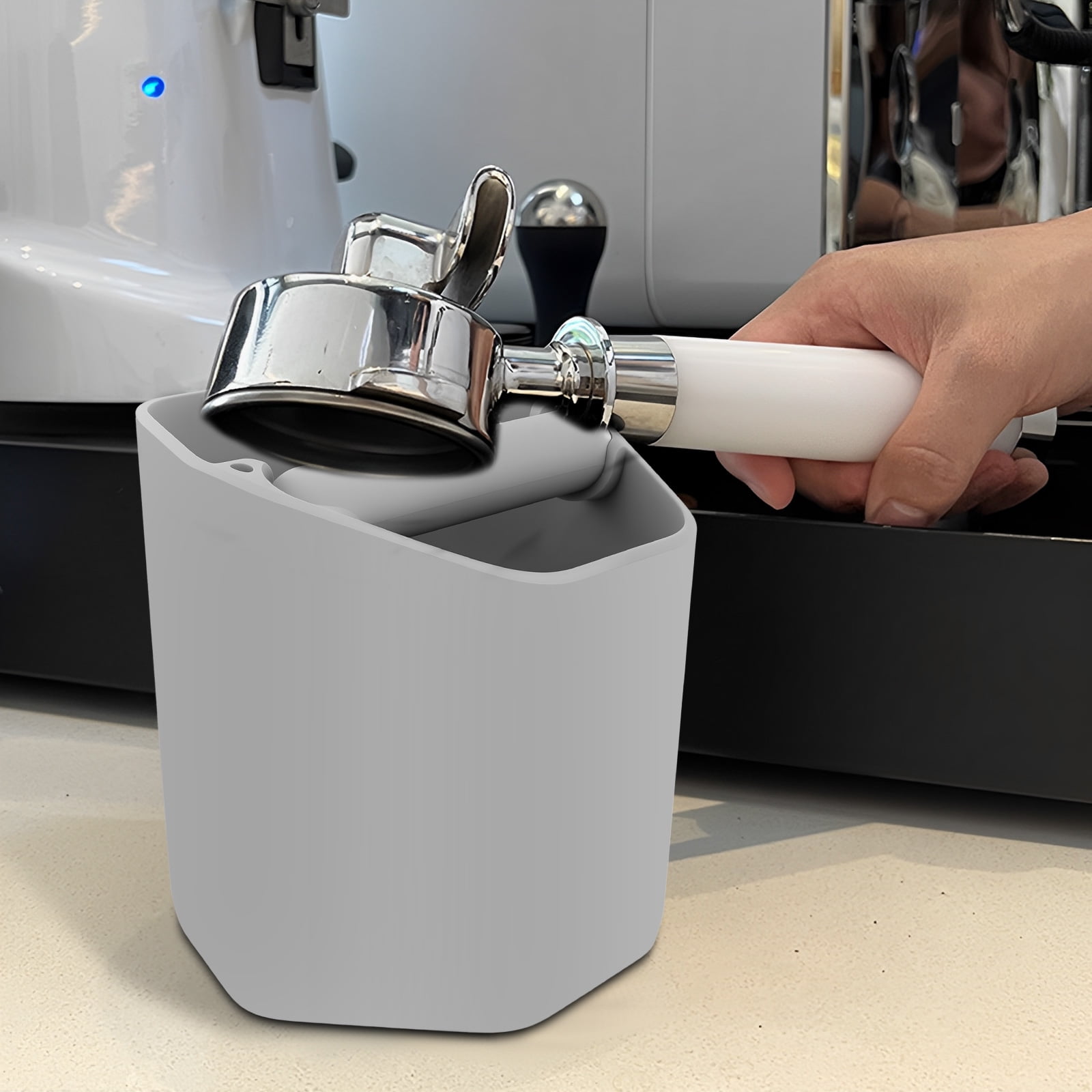 Coffee Knock Box Large Capacity Espresso Knock Box with Rubber Knock ...