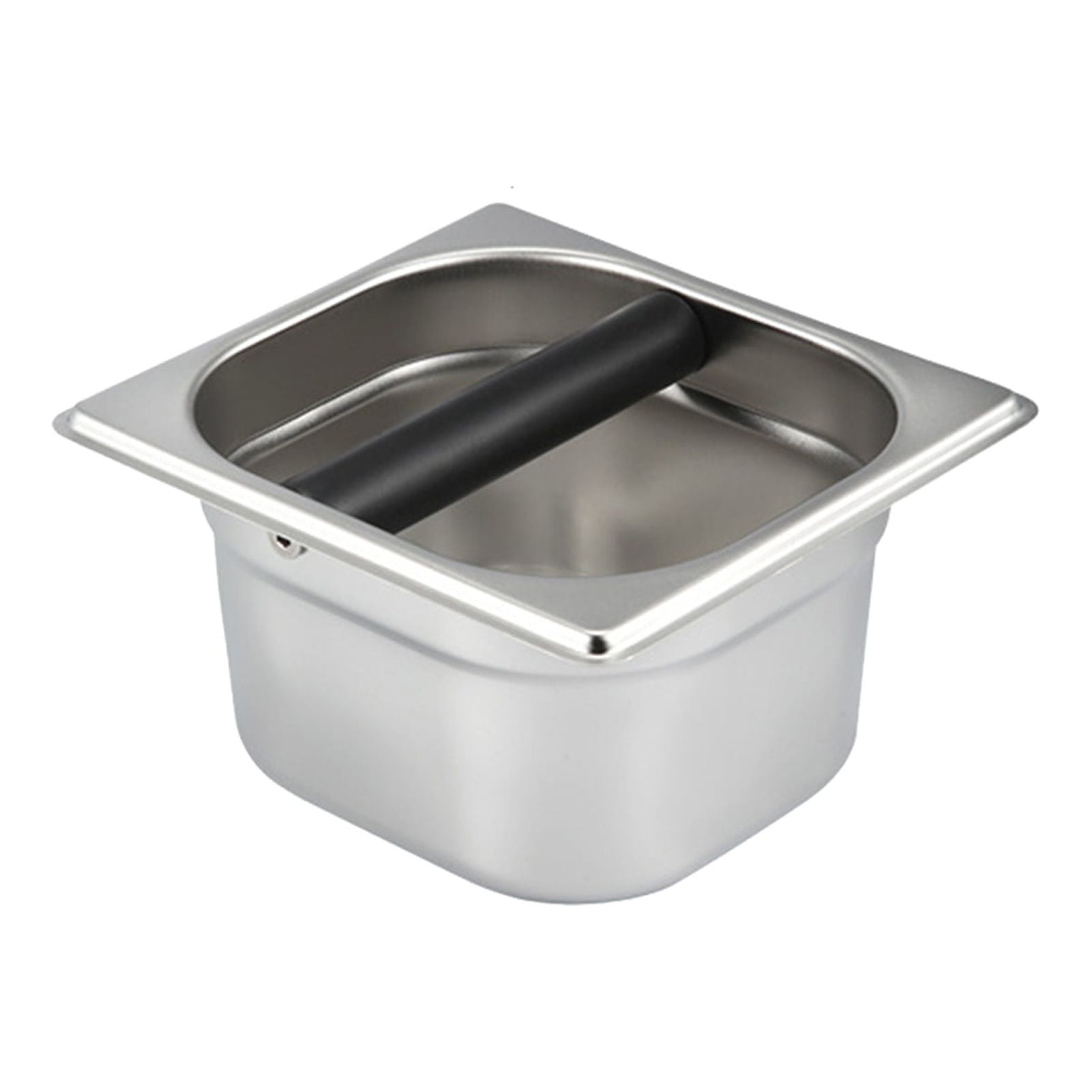 Coffee Knock Box with Rubber Bar Stainless Steel Espresso Dump Bin ...