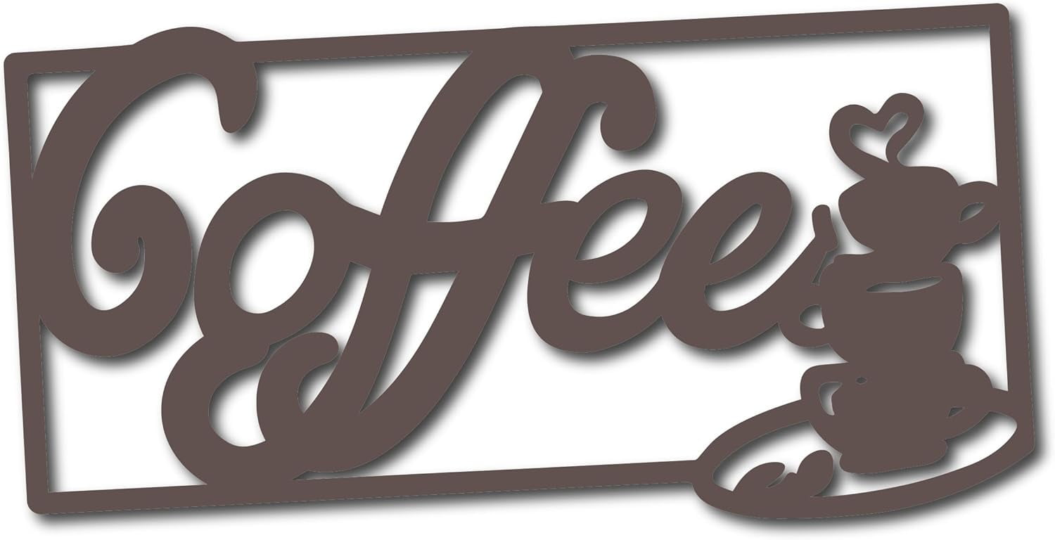 Coffee Laser Cut Wood Letter Sign Tableware Wall Decor Cutouts ...