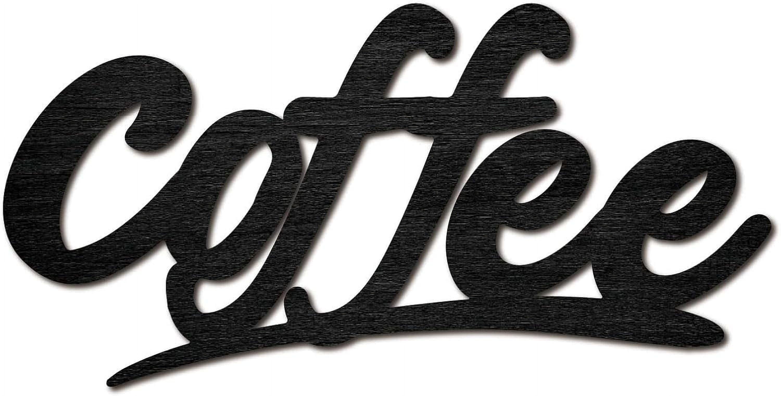 Coffee Laser Cut Wood Letter Sign Tableware Wall Decor Cutouts Wooden ...