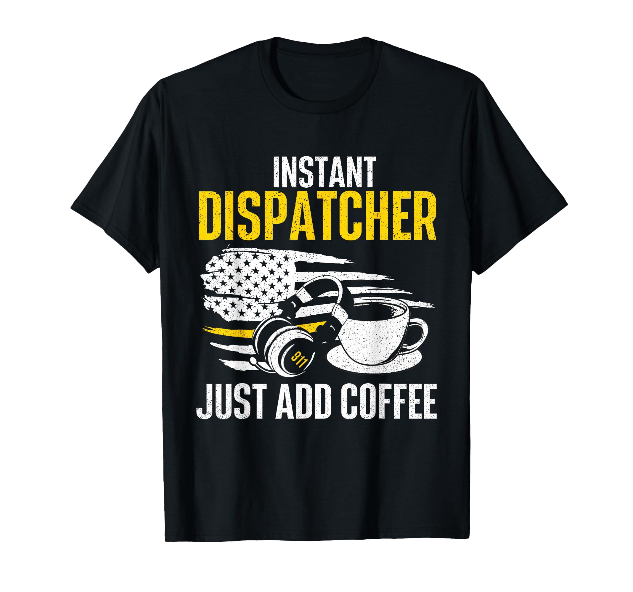 Coffee Lover 911 Emergency Responder T-Shirt for Dispatchers with ...