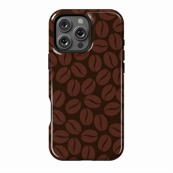 Coffee Lover Beans Seamless Pattern Illustration iPhone Case 17 16 15 ...