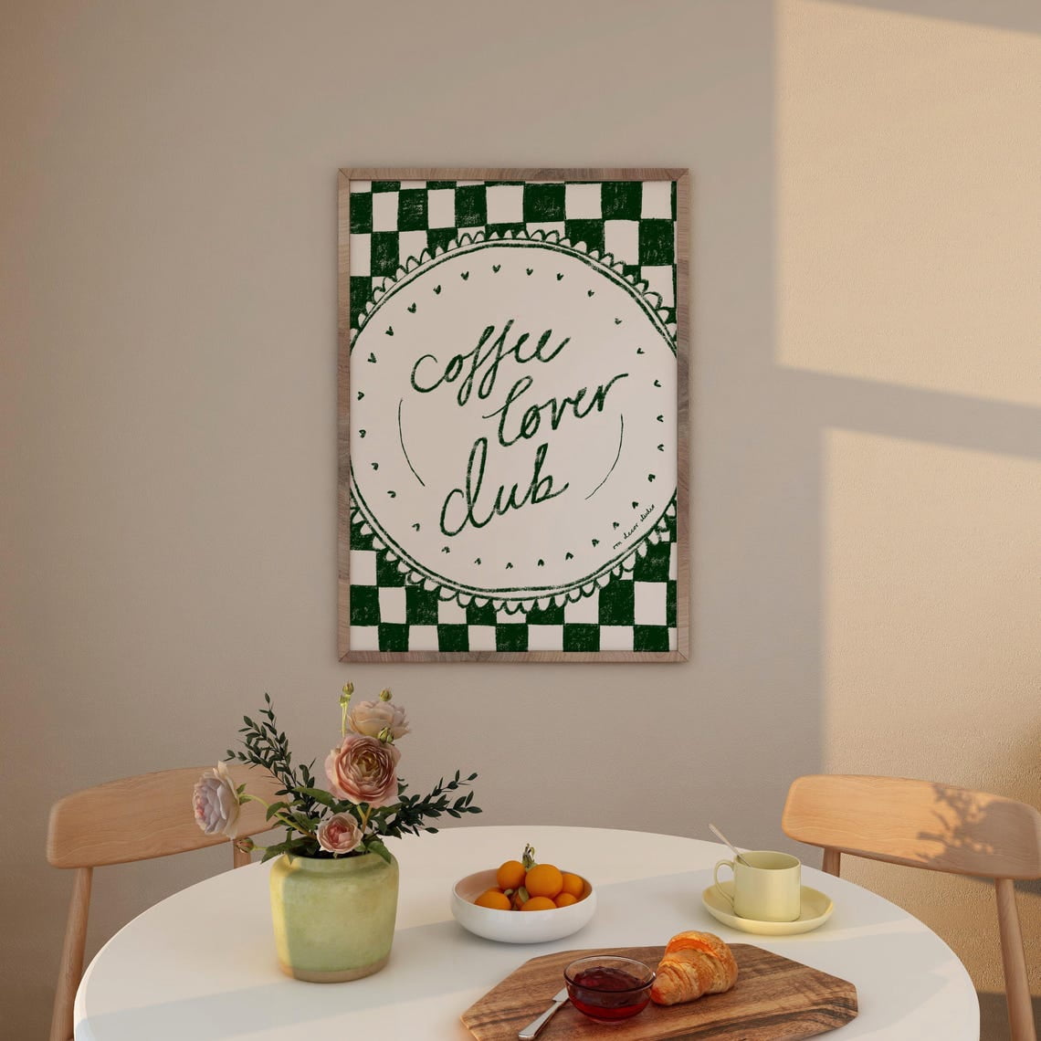 Coffee Lover Club Art Print Poster, Vintage Print, Trendy Retro Print ...