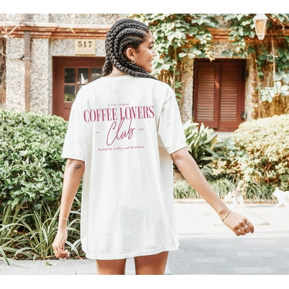 Coffee Lover Club Shirt - 90s Aesthetic Tee for Coffee Enthusiasts ...