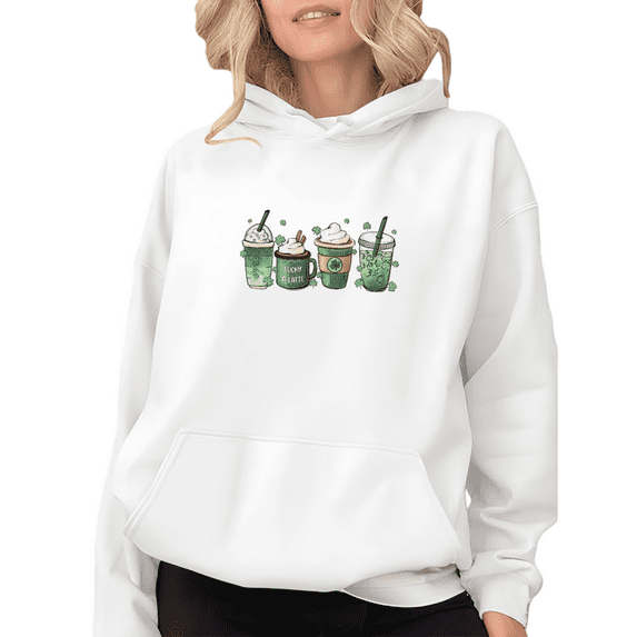 Coffee Lover Fun Style Green Beverages Clover Slogan St Patrick’s Print ...