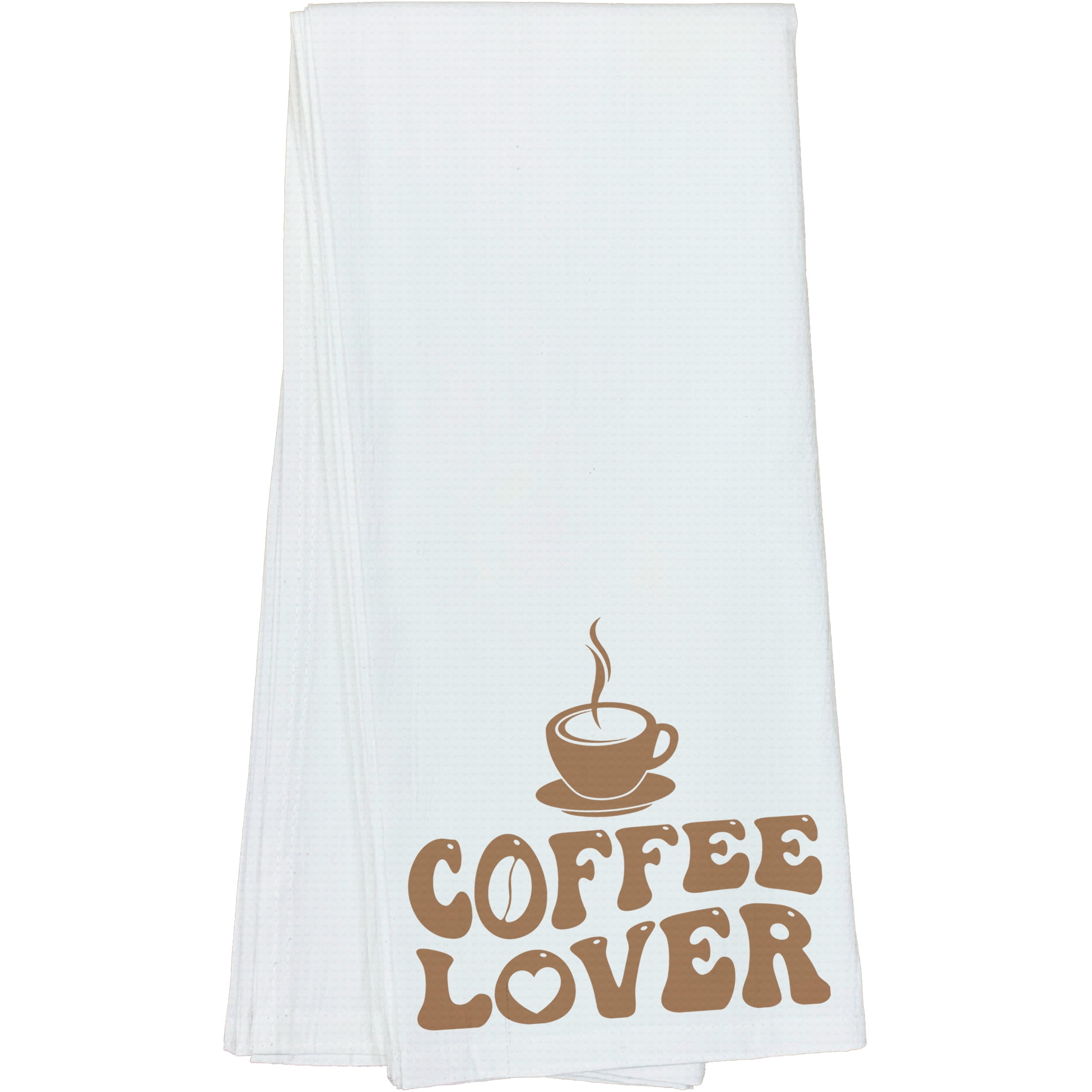 Coffee Lover, Groovy Retro Wavy Text Merch Gift, Dish Towel, 16 x 25 IN ...