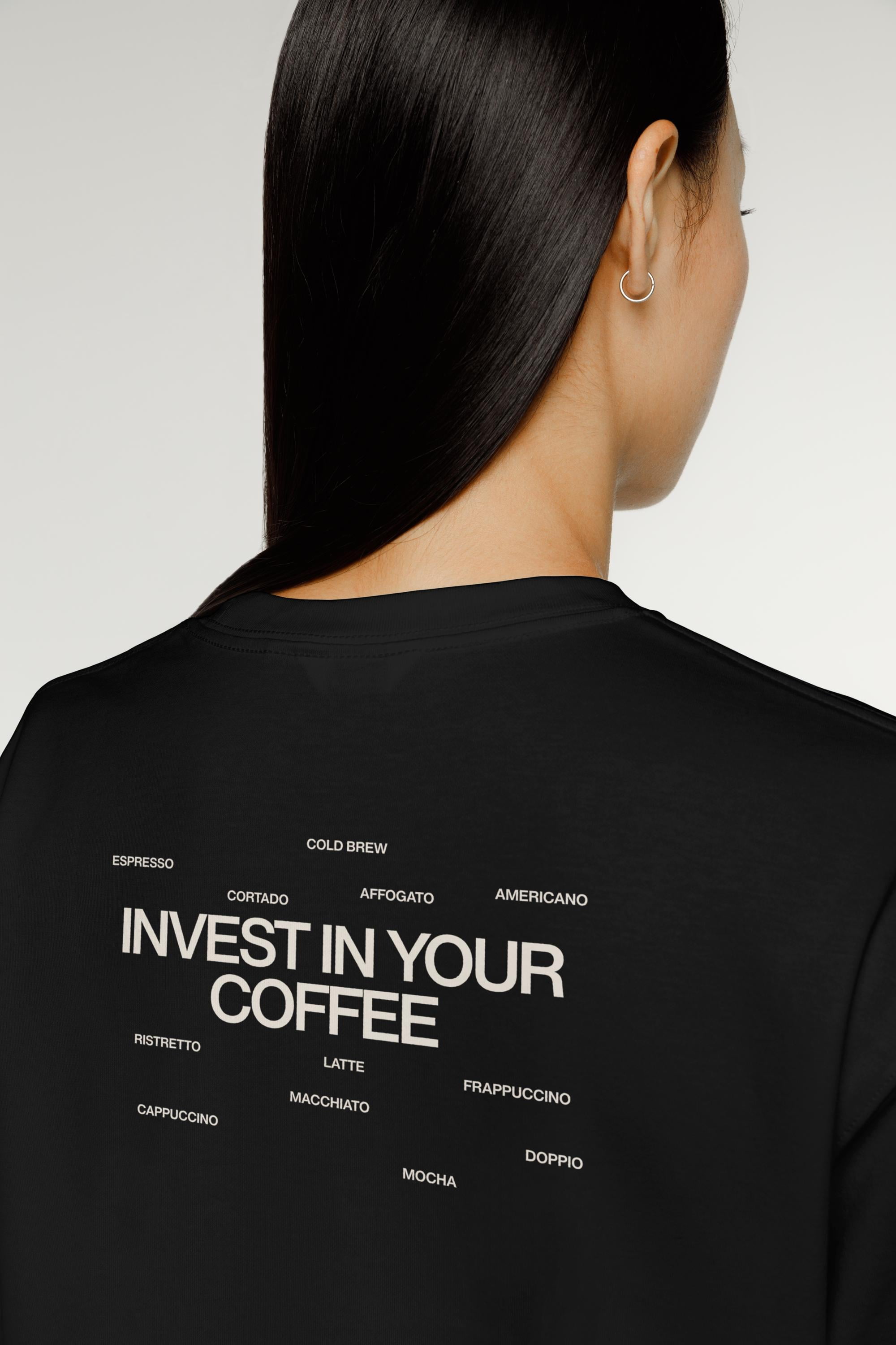 Coffee Lover Unisex T-shirt, Minimalistic Aesthetic Back Print, Trendy ...
