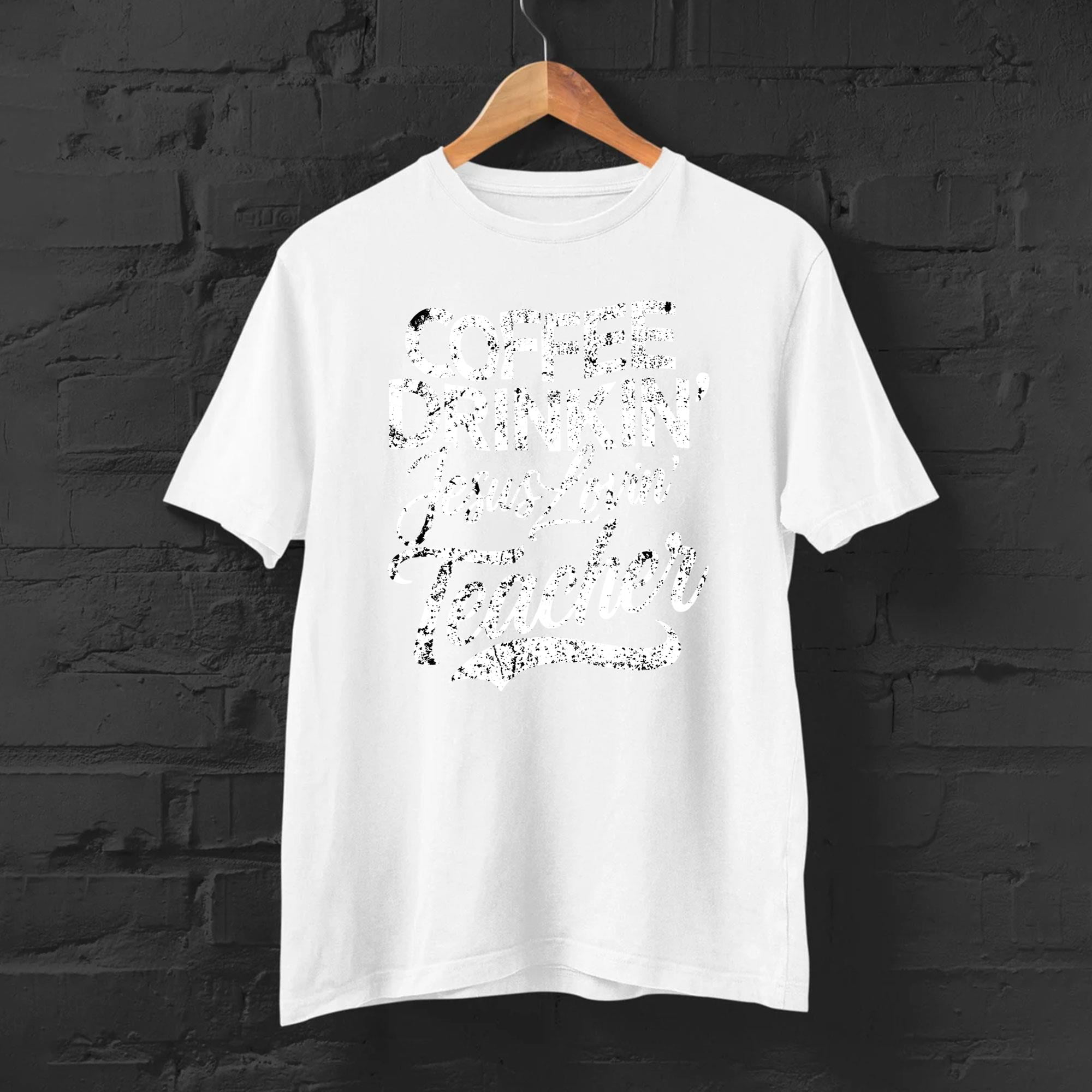 Coffee Loving Faithful Teacher Shirt – Cool Appreciation Gift Graphic ...