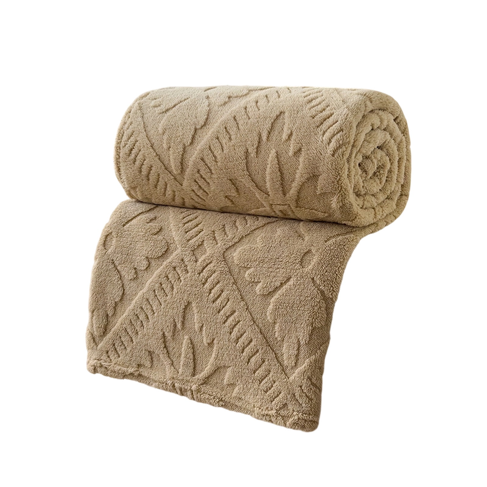 Coffee Luxurious Fleece Blanket For Bedroom And Living Room Offers A ...