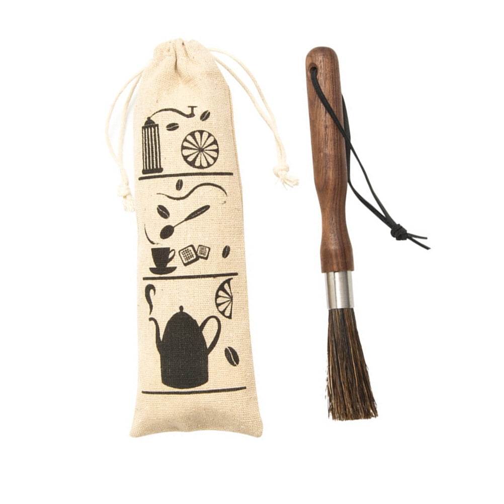 Coffee Machine Cleaning Brush Black Chestnut Handle Espresso Machine ...