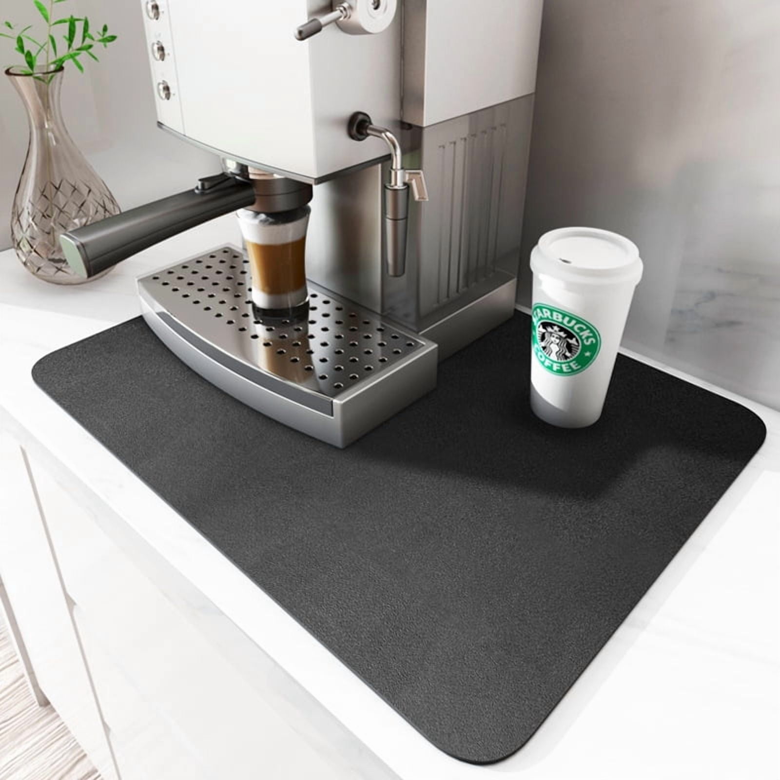 Coffee Machine Hydrophilic Pad Dish Drying Mat Non-Slip Bar Counter ...