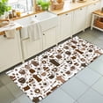 Coffee Maker Beans Cups Cake Rectangle Rug 2'x6' Coffee Time Washable ...