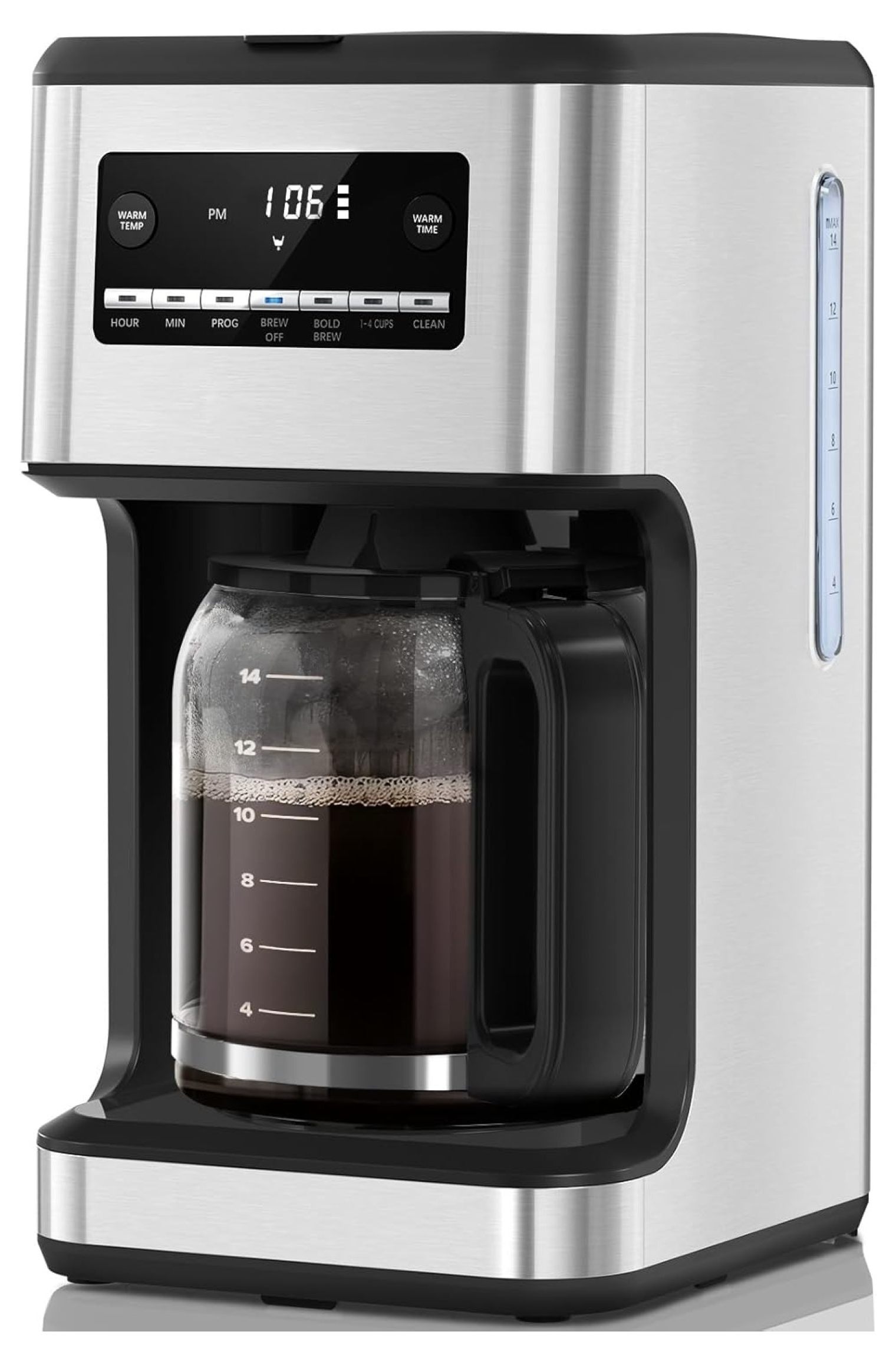 Coffee Maker, Drip Coffee Machine, 14-Cup Glass Carafe, Programmable ...