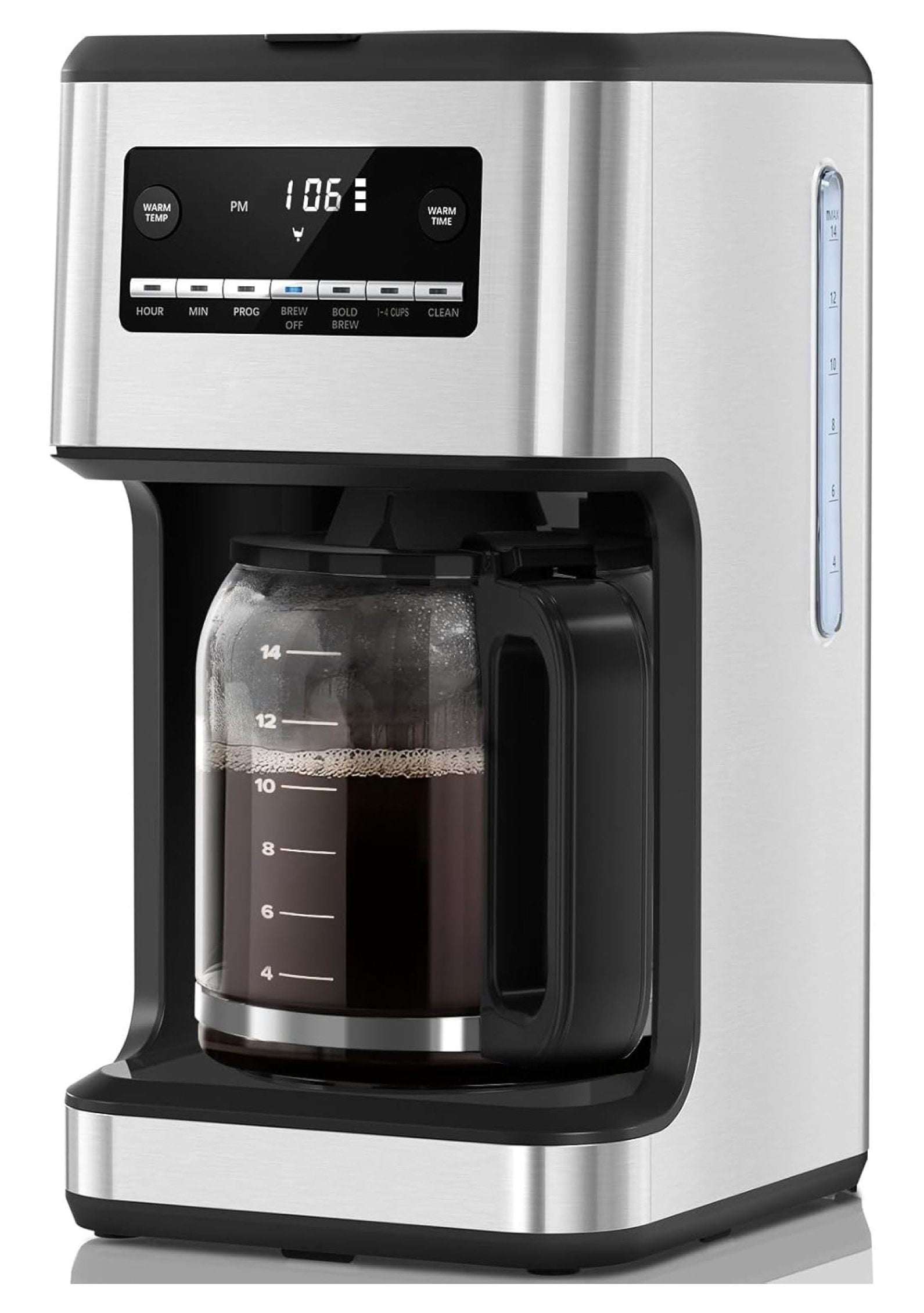 Coffee Maker, Drip Coffee Machine, 14-Cup Glass Carafe, Programmable ...