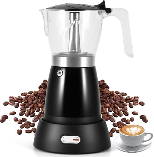 Coffee Maker Electric Moka Pot, Espresso Coffee Italian Aluminum ...