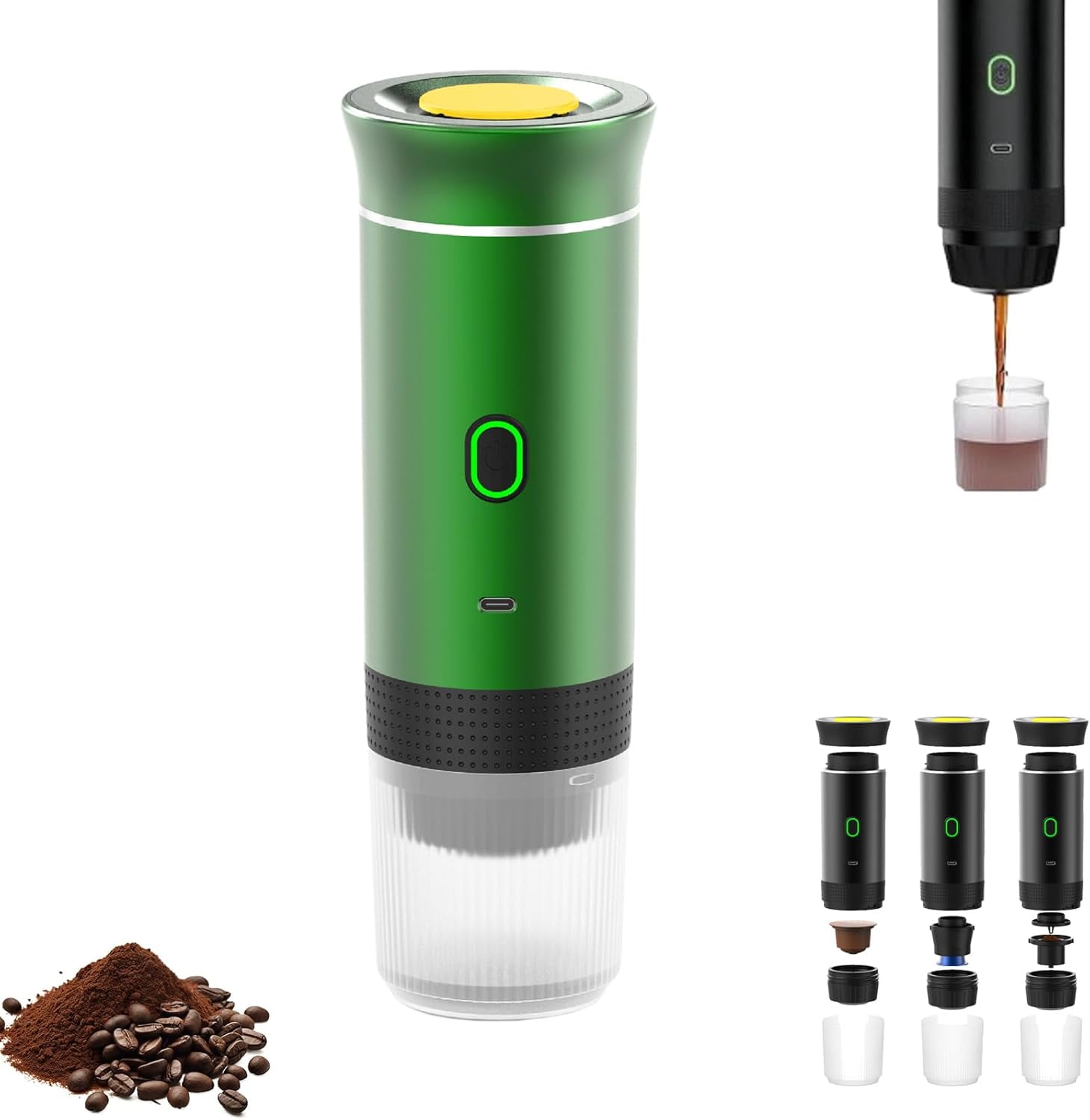 Coffee Maker, Espresso Machine, 3-in-1 Wireless Electric Portable ...