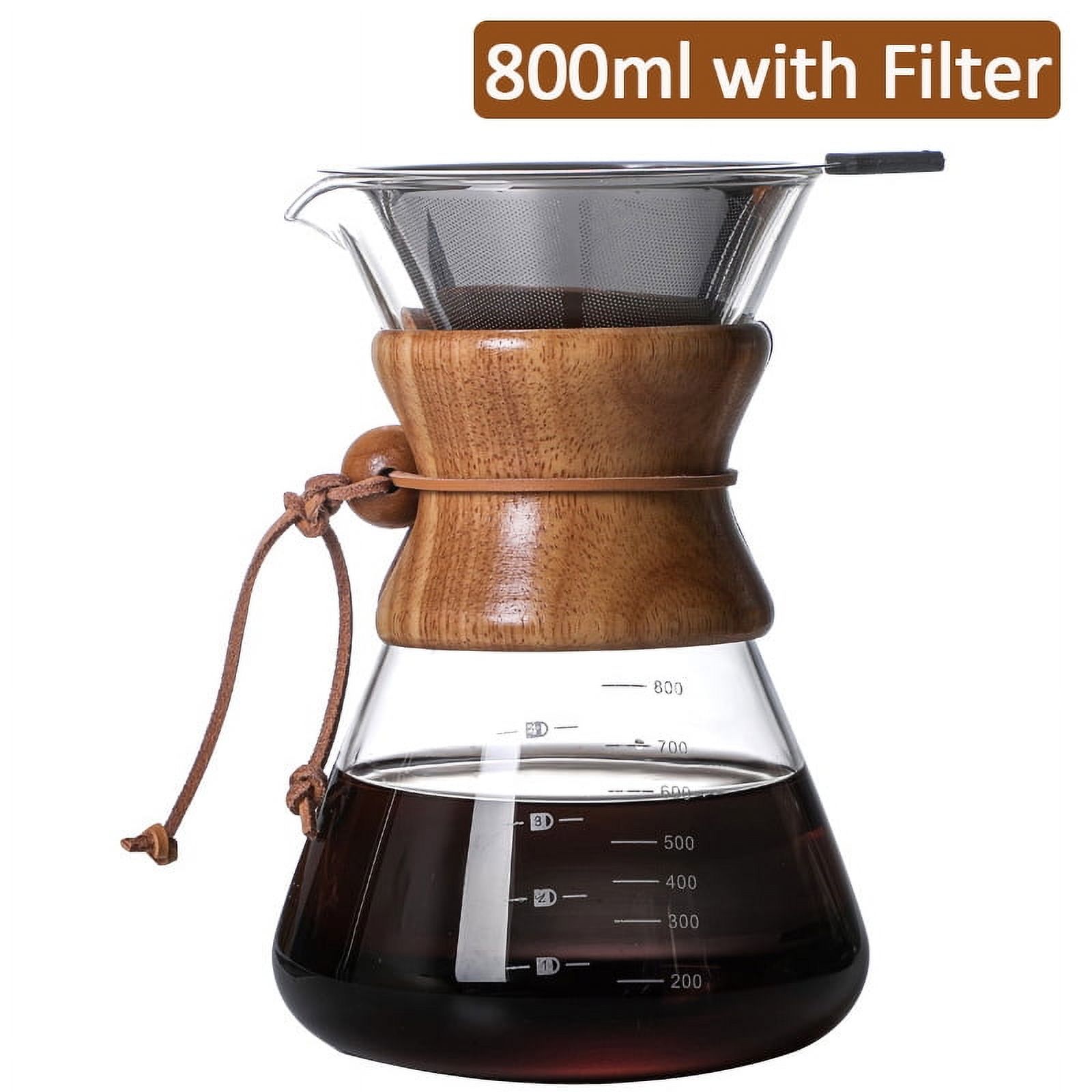 Coffee Maker Kettle Clear Hand Brew Coffee Pot High Borosilicate Glass ...
