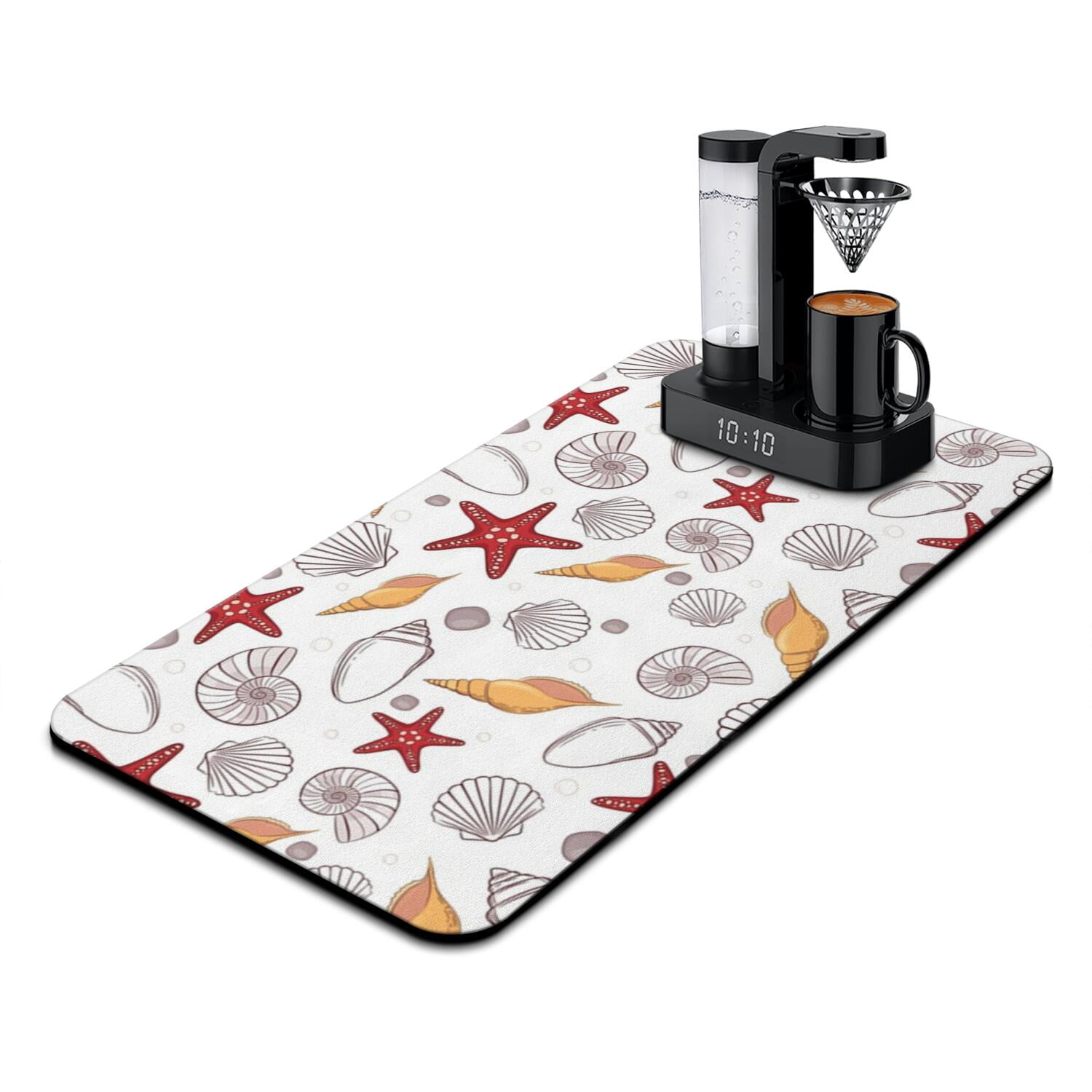 Under Coffee Maker Mat with tropical Design - Quick Drying Coffee Bar ...