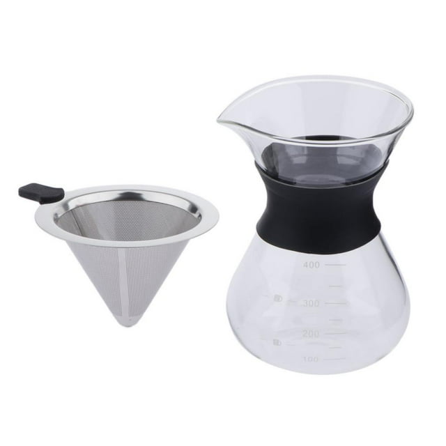 Coffee Maker Set – with a Paperless Stainless Steel Filter and Glass ...