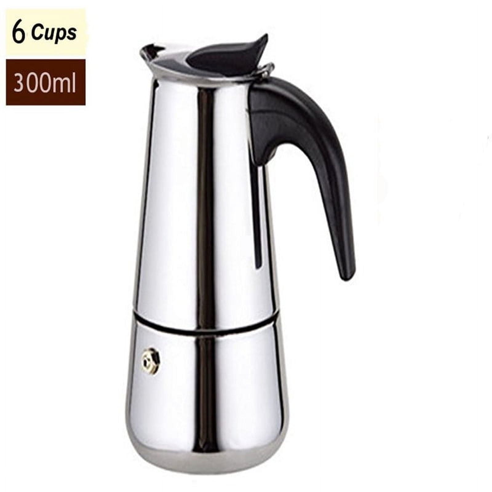 Stainless Steel Coffee Maker, 6 Cup, Easy and Convenient Metal Brew Pot ...