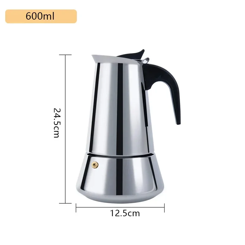 Coffee Makers Moka Pot Coffee Espresso Geyser Stainless Steel Coffee ...