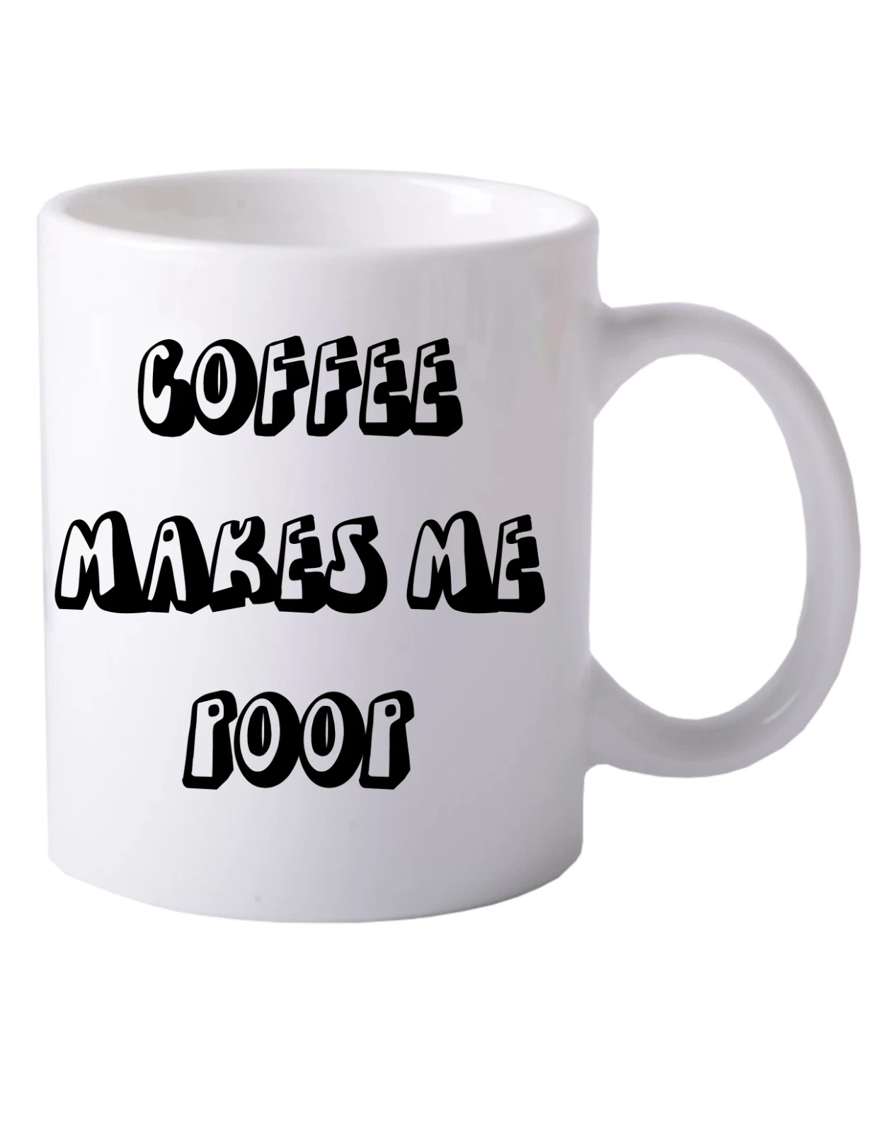 Coffee Makes Me Poop Funny Coffee Mug Funny Coffee Cup Funny Christmas ...