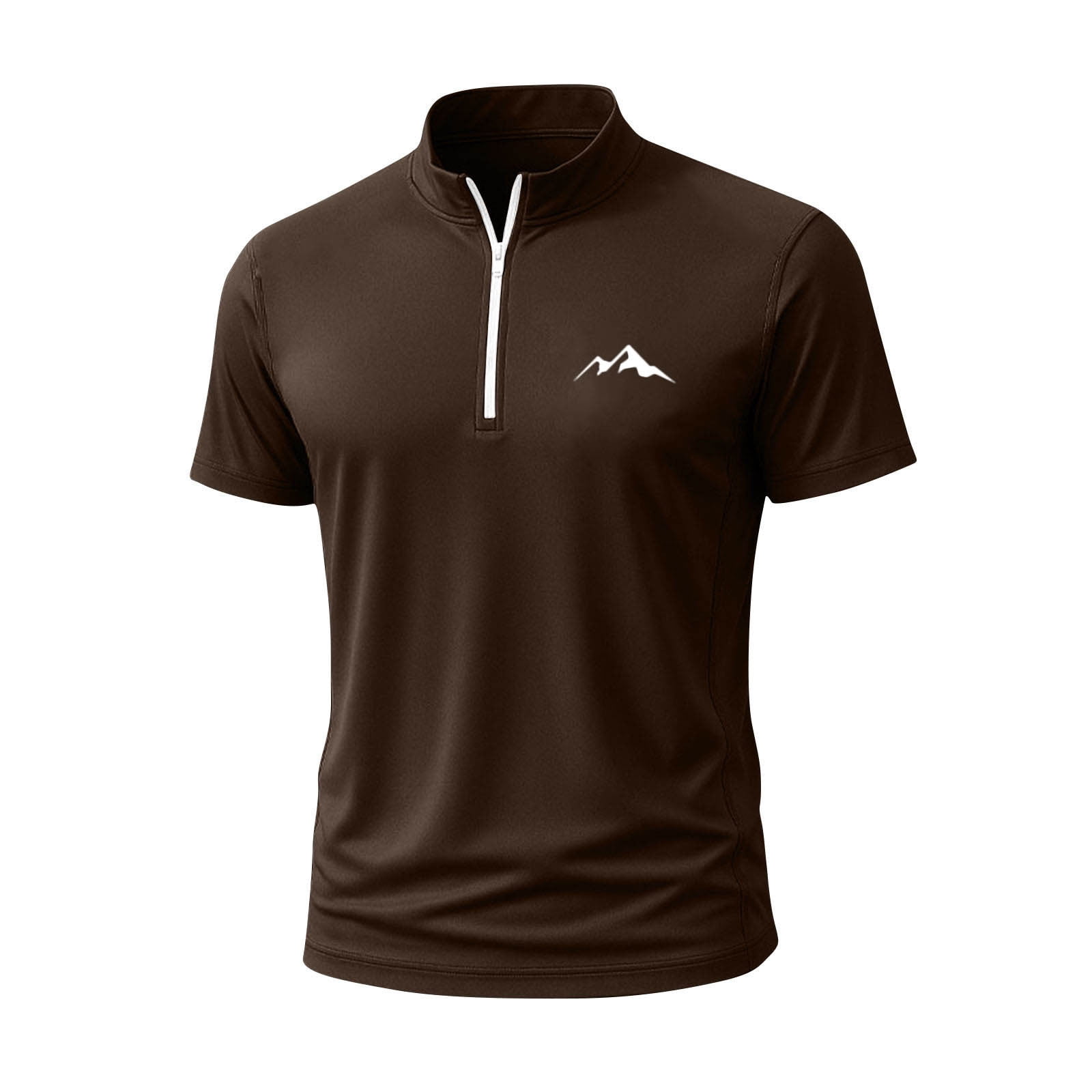 Coffee Man Short Sleeve Tshirts Tops Tee for Mens Collared Neck Spandex Sport Gym Running Quick ...