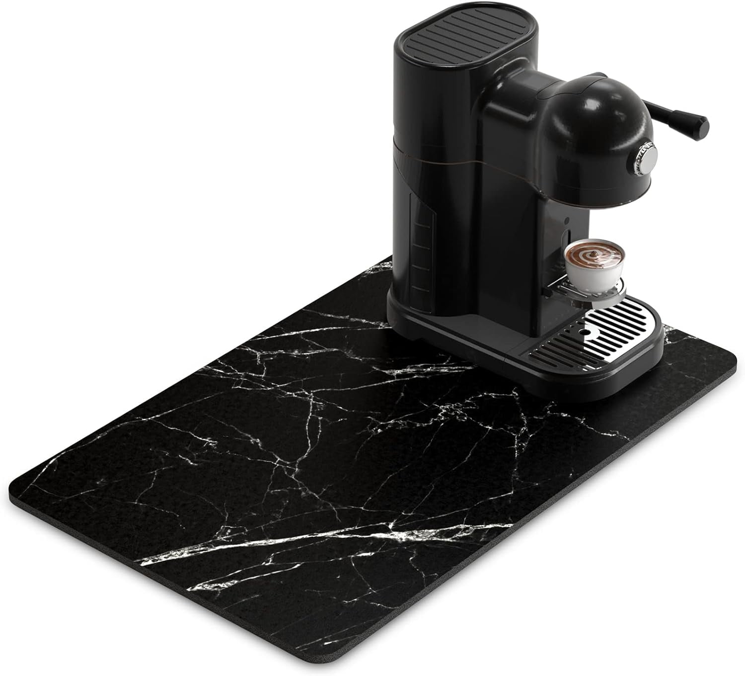 Coffee Mat, 12"x19" Marble Style Coffee Bar Mat for Coffee Station ...
