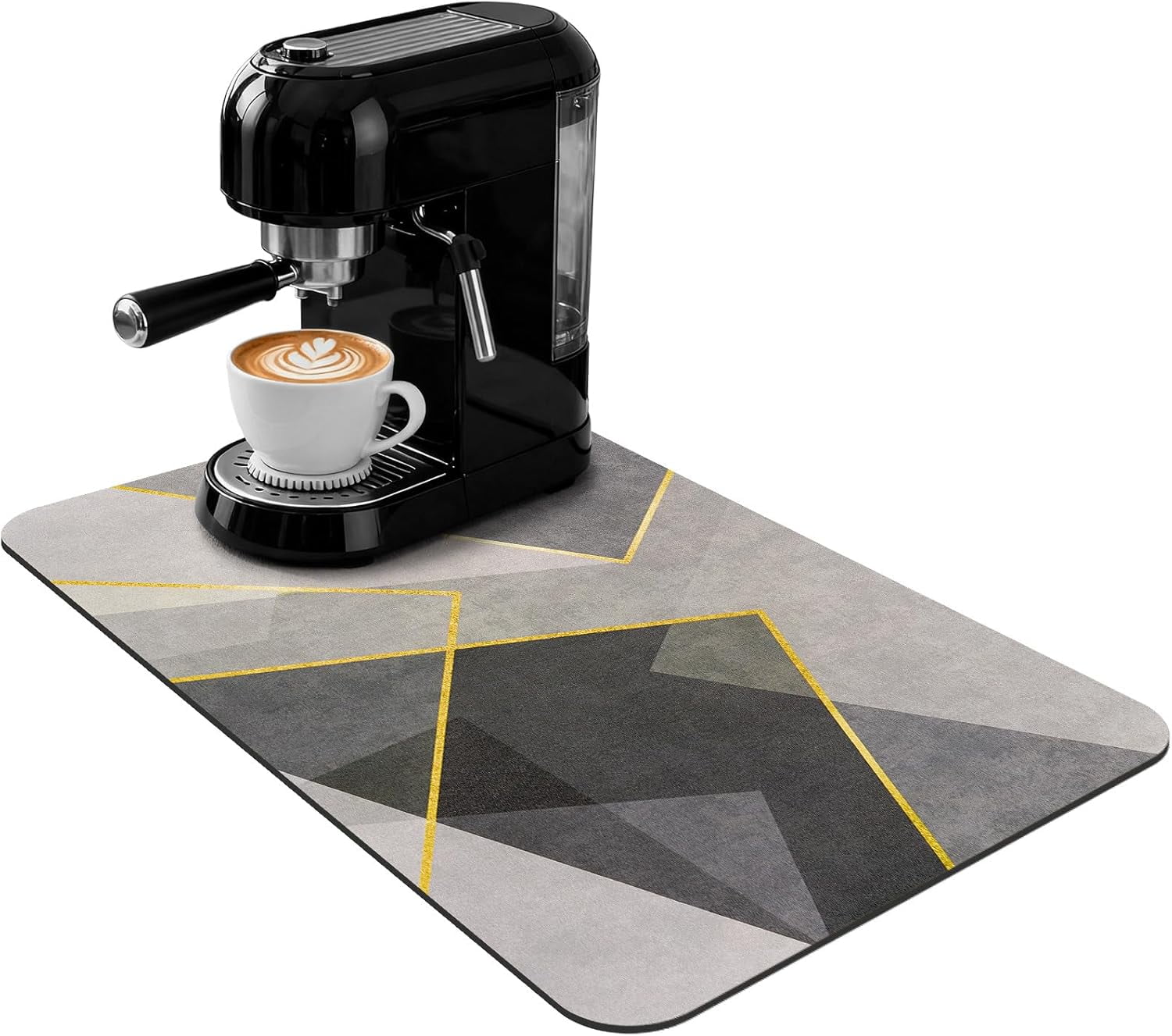 Coffee Mat 20x16 Inch Streamline Style, Absorbent Hide Stain Rubber ...