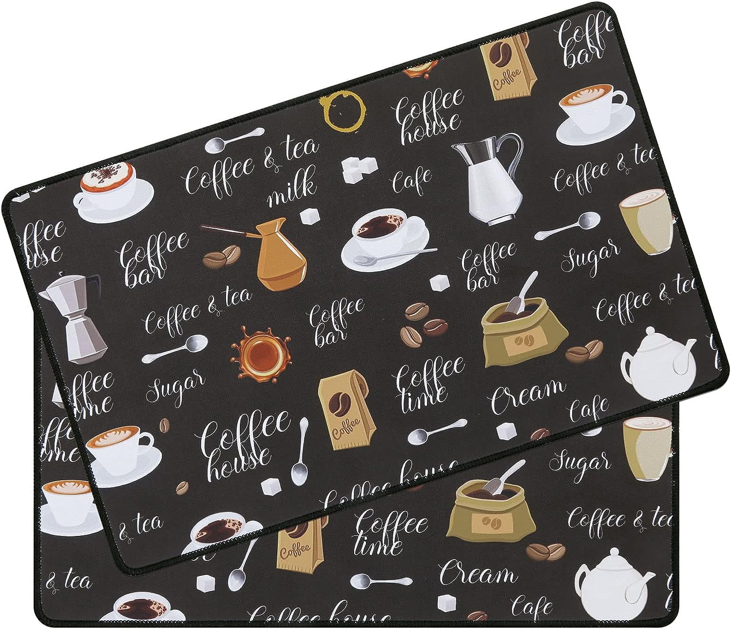 Coffee Mat 2pcs 12x19" Coffee Bar Mat Absorbent Non slip Coffee Mat for ...