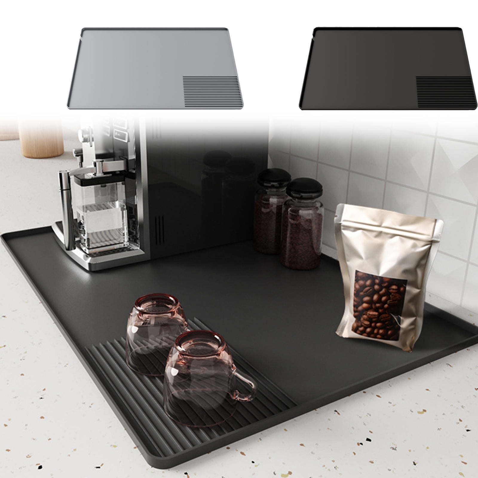 Coffee Mat Tray Bar Sink Multi Function Draining Pad Dining Table ...