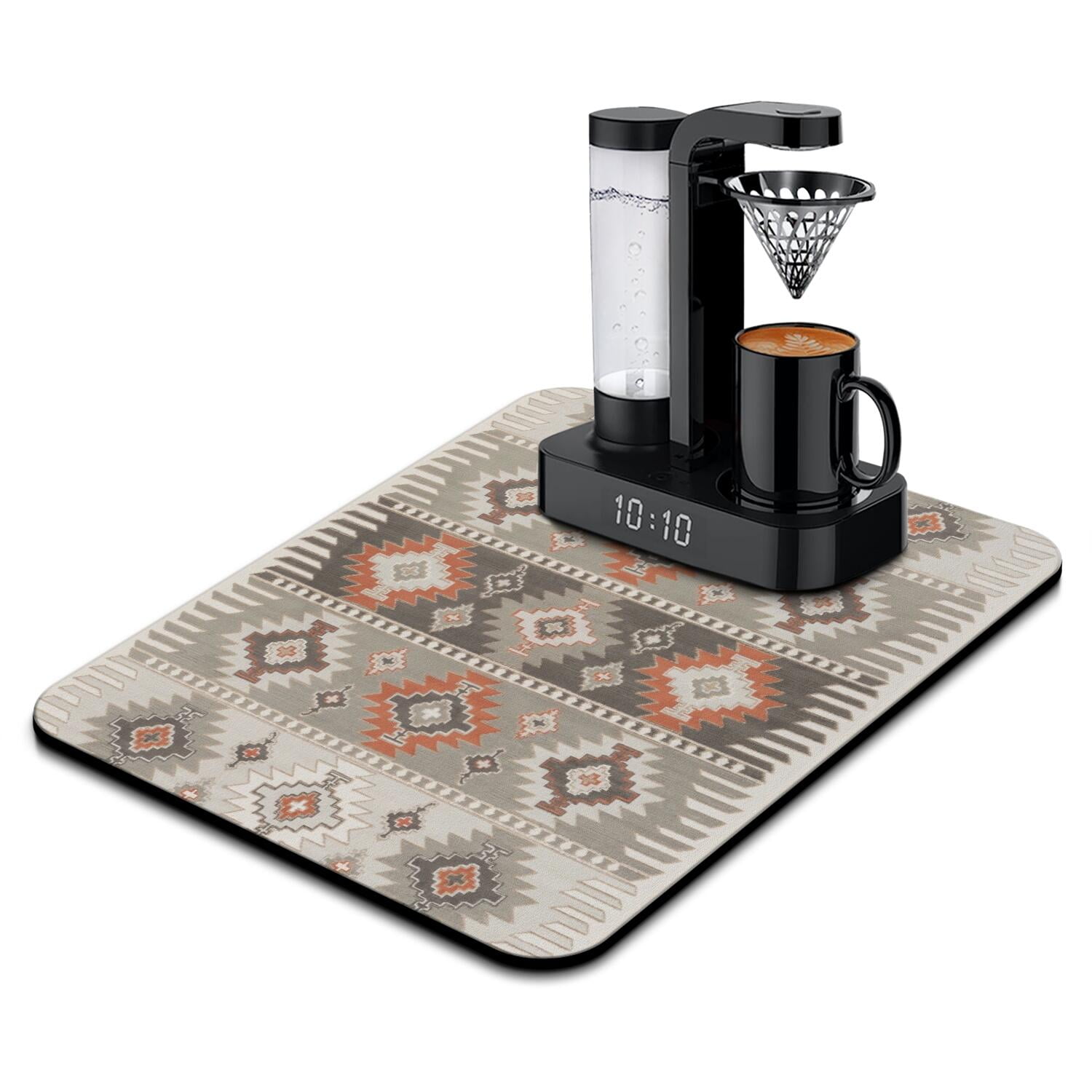 Coffee Mat with Waves Design - Quick Drying Diatom Pad with Stain ...