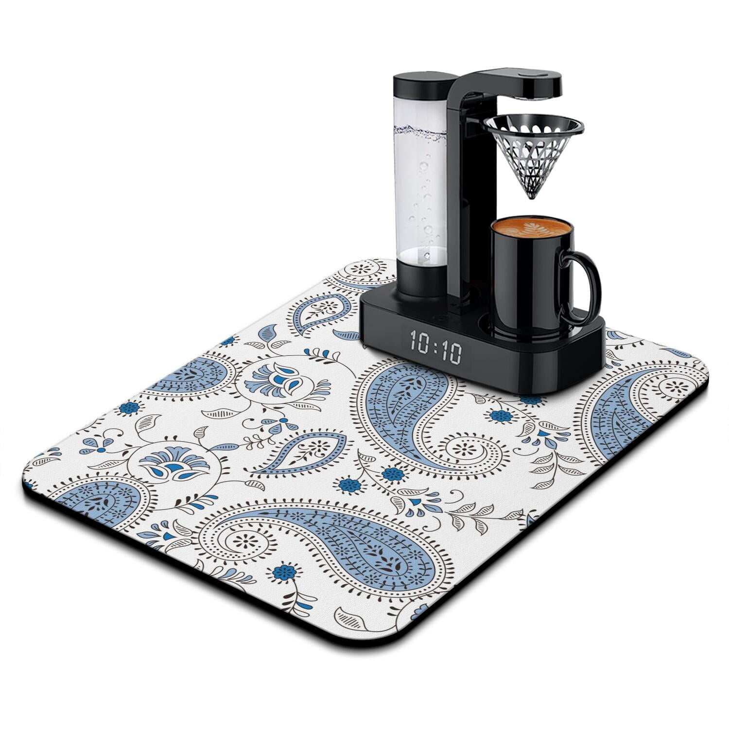 Coffee Mat with Waves Design - Quick Drying Diatom Pad with Stain ...