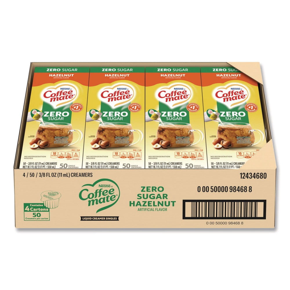 0.38 oz Mini Cups Liquid Coffee Creamer - Zero Sugar Hazelnut (200 ...