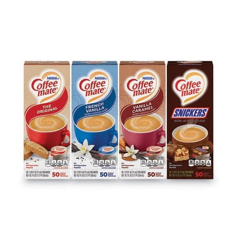 Coffee-Mate Creamer Variety Pack, 0.36 Oz, 50 Creamers Per Box, Case Of ...