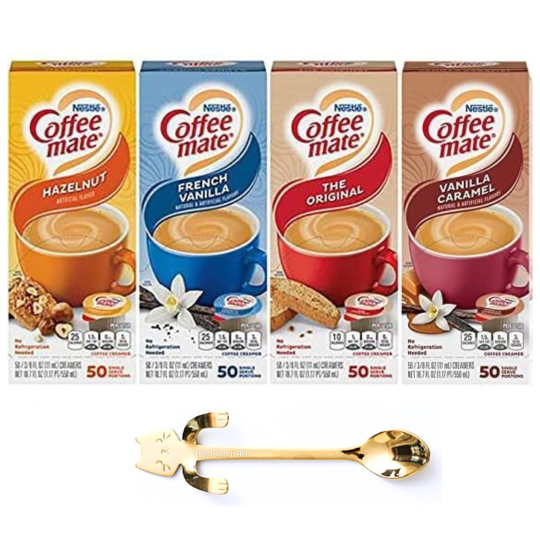 Coffee Mate Creamer Variety Pack - 200 Non-Dairy Creamer Cups in ...