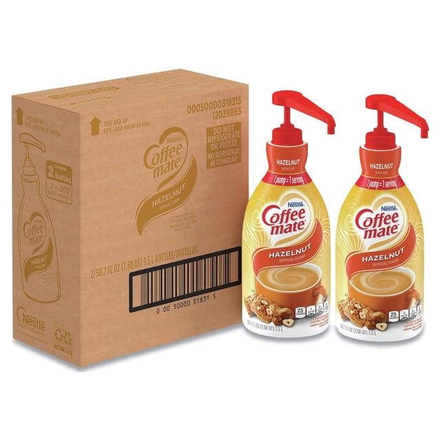 Coffee-Mate Hazelnut Creamer (w/ Pump Bottle), 50.7 Fl Oz - Walmart.com