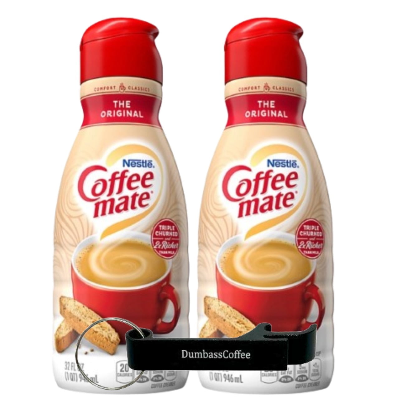 Coffee Mate Liquid Coffee Creamer – Two (2) 32 fl oz Bottles with ...
