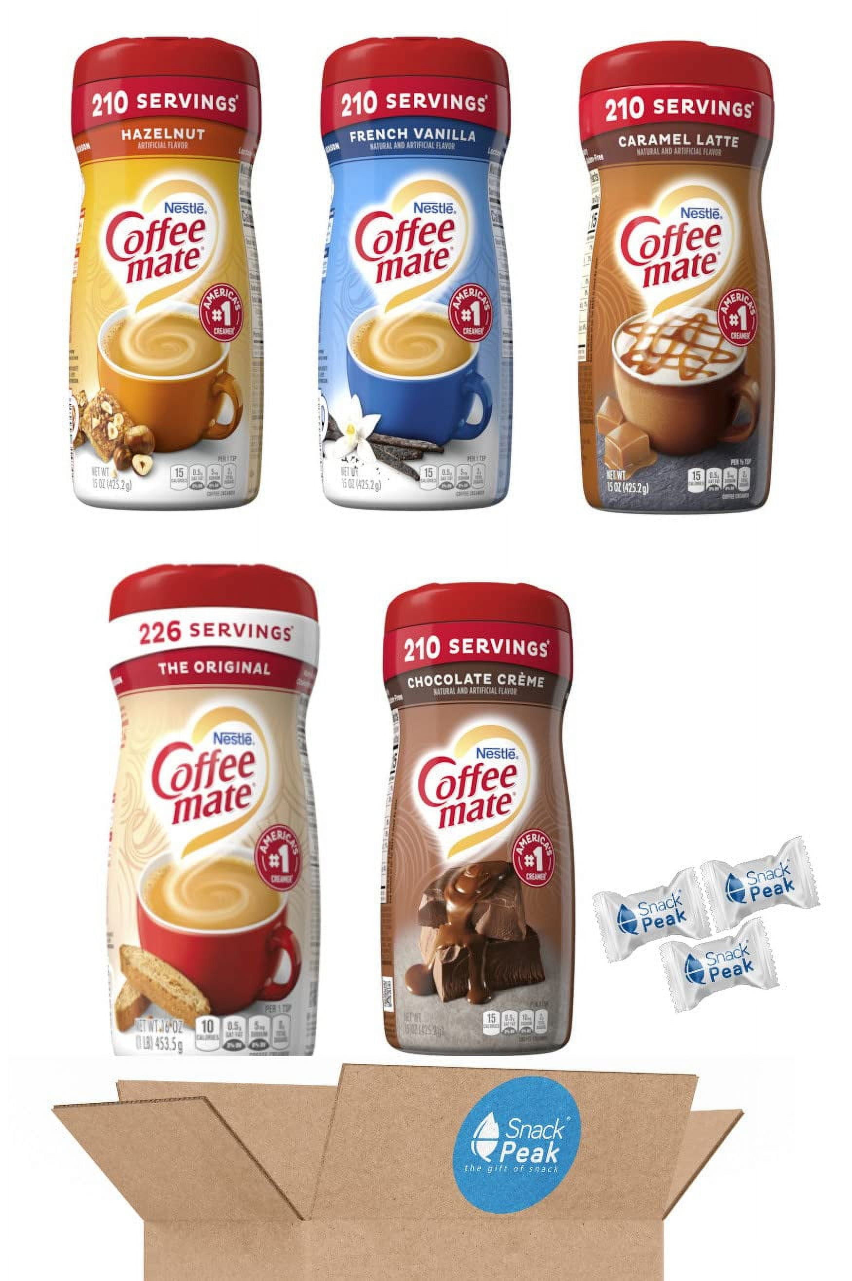 Coffee Mate Powdered Creamer Variety Gift Box – Hazelnut, Chocolate ...