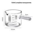 Coffee Measuring Cup with Hand and Transparent Scale 60/125ml Milk Toy ...