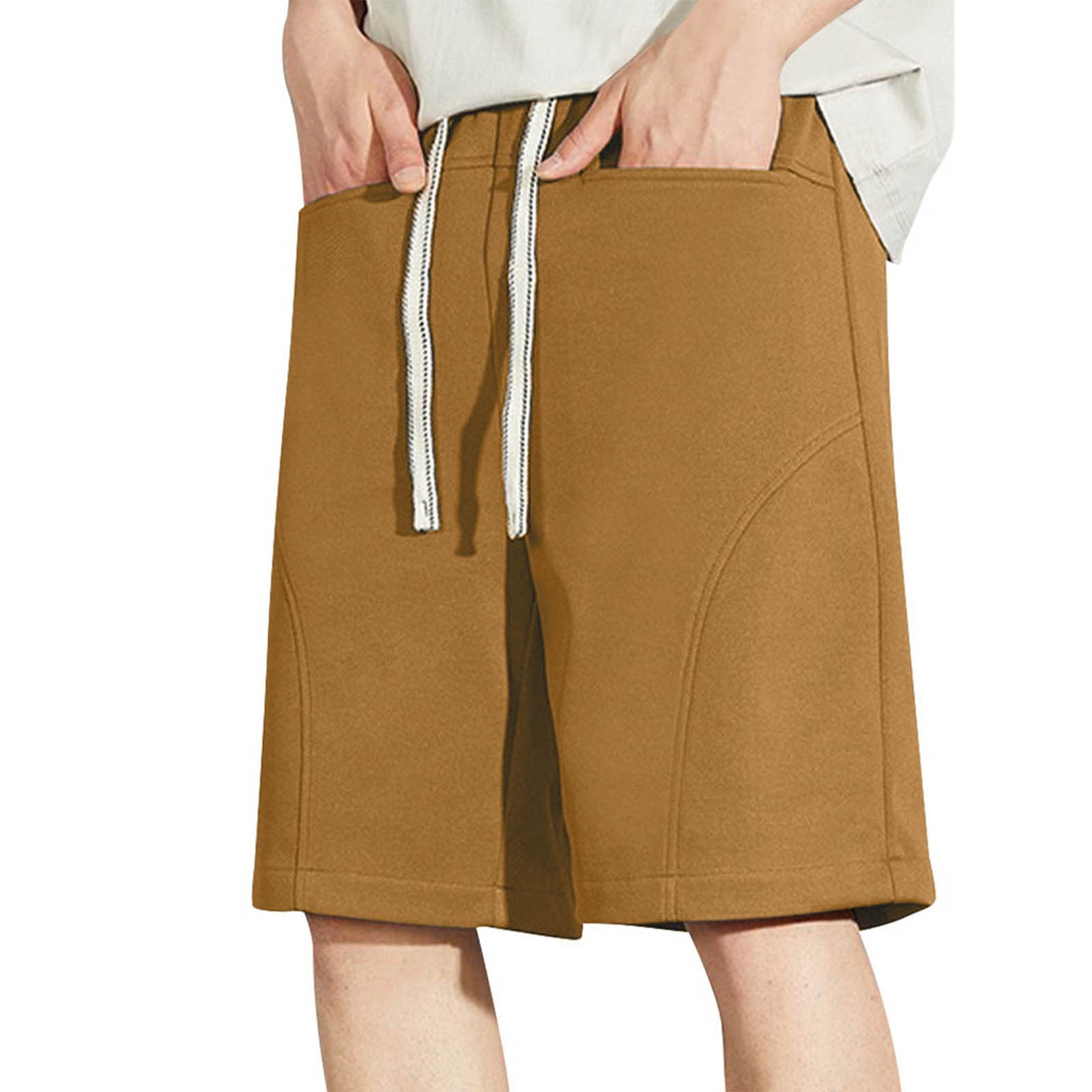 Coffee Mens Work Cargo Beach Going Out Shorts for Man Loose Fit ...