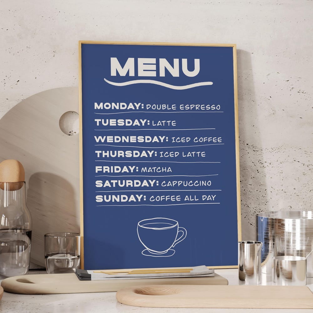 Coffee Menu Poster, Caffe Poster, Coffee Sketch, Hand Drawn Coffee ...
