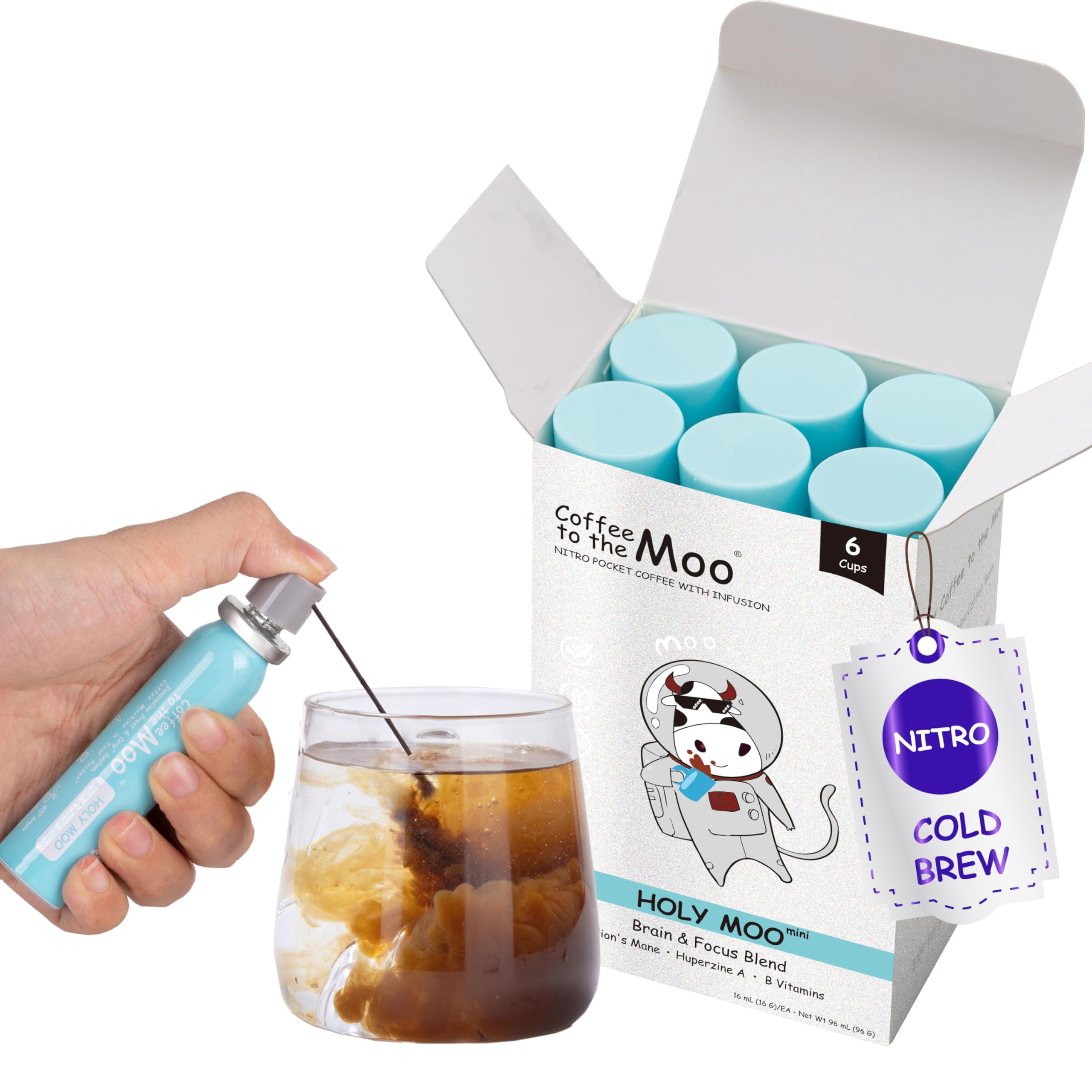 Coffee to the Moo - Nitro Cold Brew Coffee Concentrate with Lion’s Mane ...