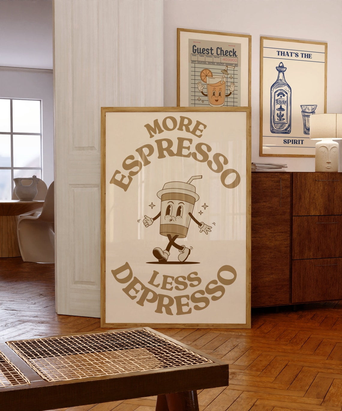 Coffee More Espresso Wall Decor Kitchen Trendy Love Bar, Unframed ...