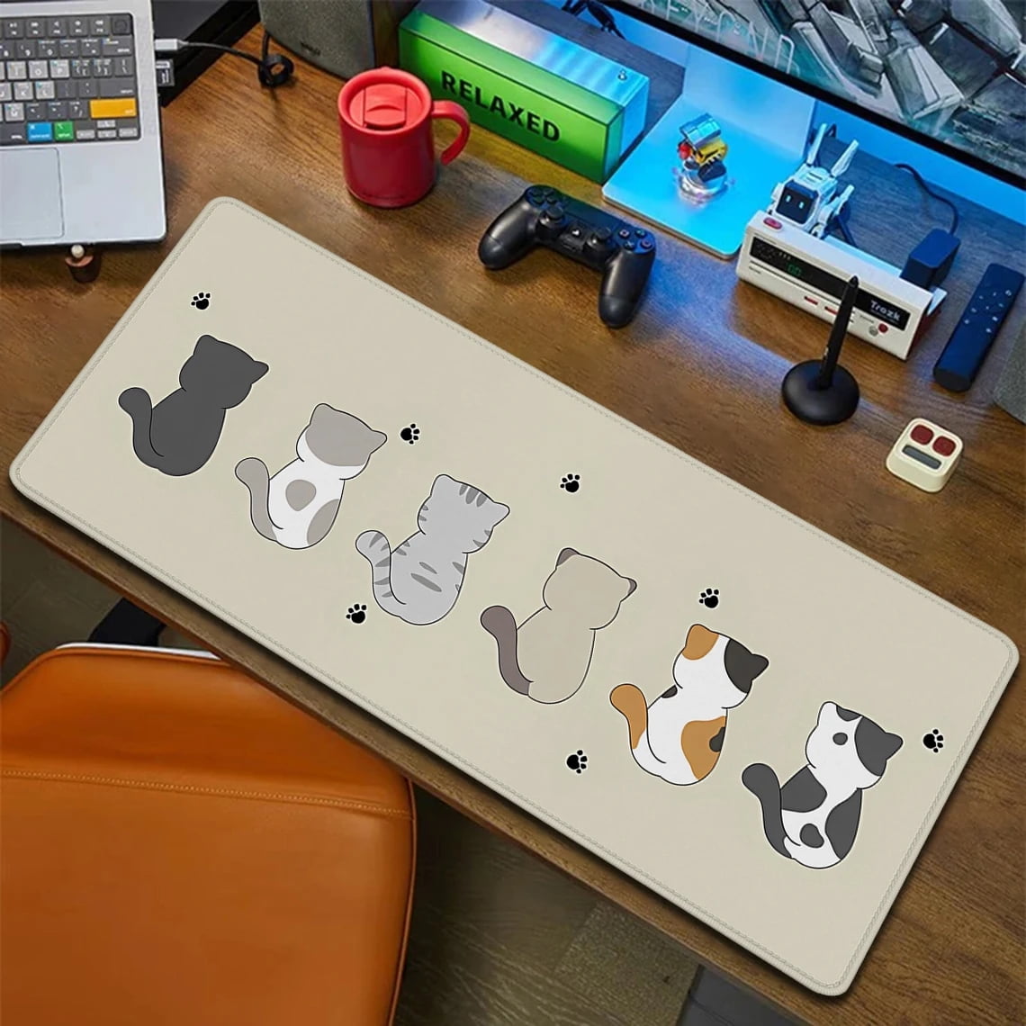 Coffee Mouse Pad Cute Cat Desk Mat Laptop Pad Carpet Anime Xxl Mousepad ...