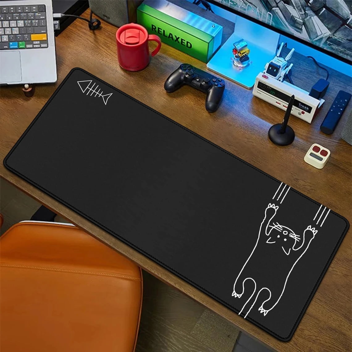 Coffee Mouse Pad Cute Cat Desk Mat Laptop Pad Carpet Anime Xxl Mousepad ...