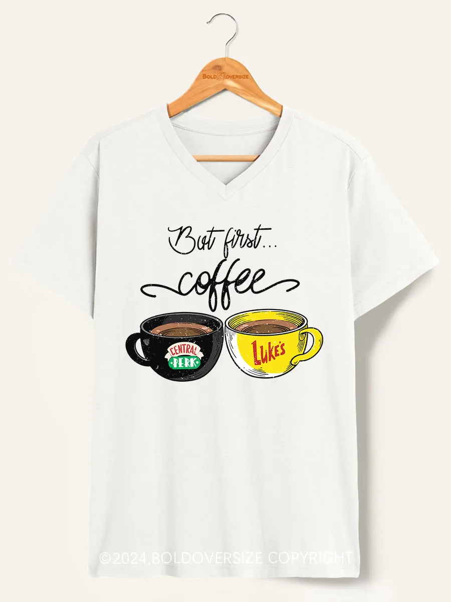 Coffee Movie V-Neck Tee - Walmart.com