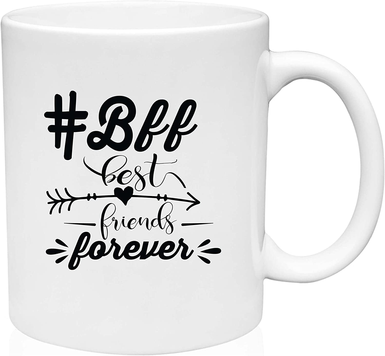 Coffee Mug BFF Best Friends Forever Arrow through Heart White Coffee ...