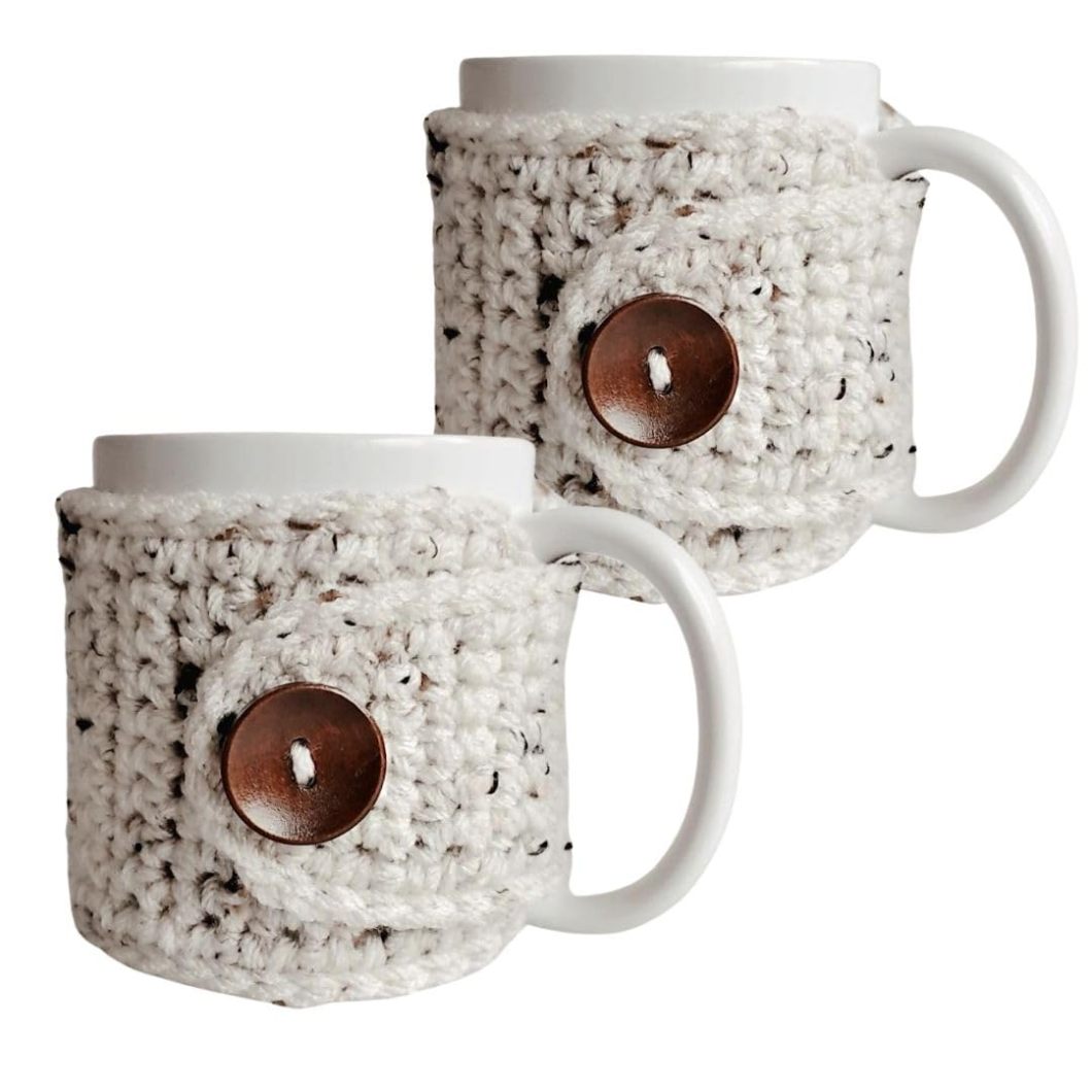 Coffee Mug Cozy Sleeve, Winter Tea Cozy Wrap (Personalize Your Colors 2 ...